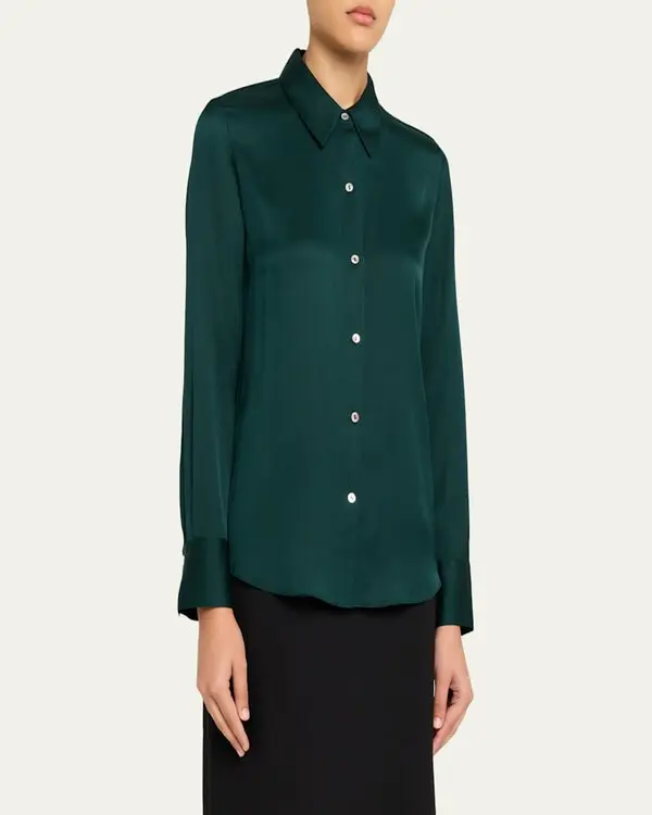 Vince Classic Slim-fit Shirt - Juniper