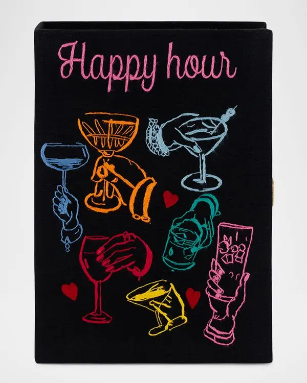 OLYMPIA LE-TAN Happy Hour Book Clutch - Black