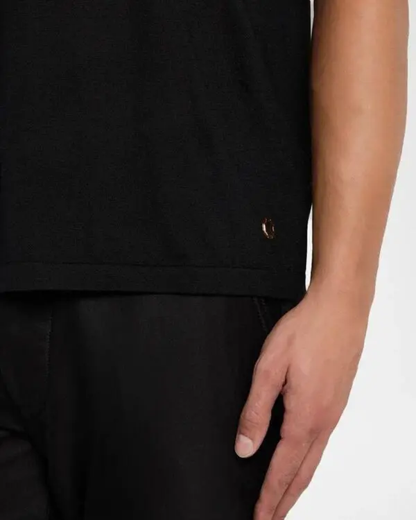 Stefano Ricci Apos;s Cashmere Alpha Yarn Crewneck T-shirt - Black