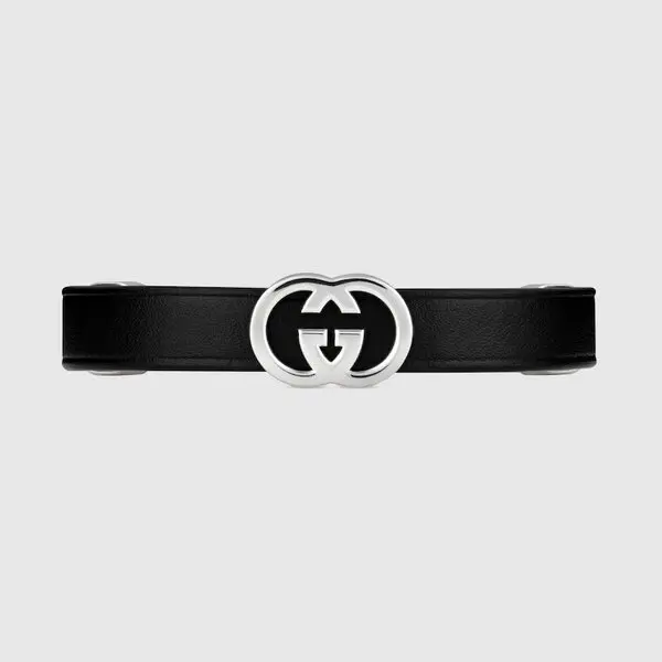 Gucci Interlocking G Leather Bracelet