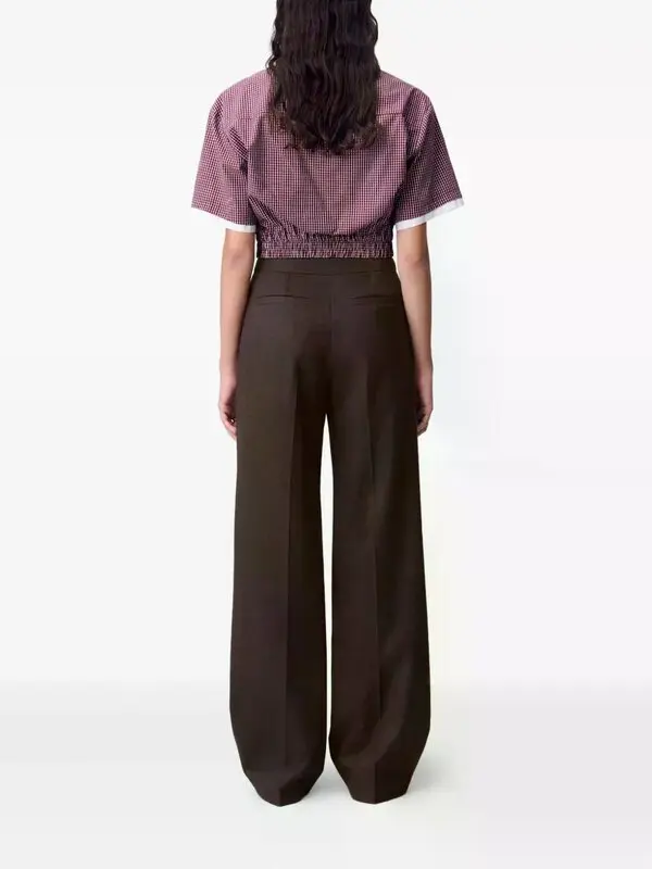 Claudie Pierlot Wool Blend Straight Leg Trousers