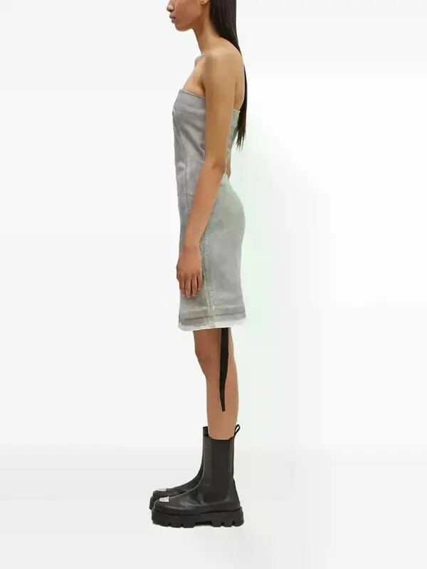 Rick Owens Seam-detail Midi Dress - Grey
