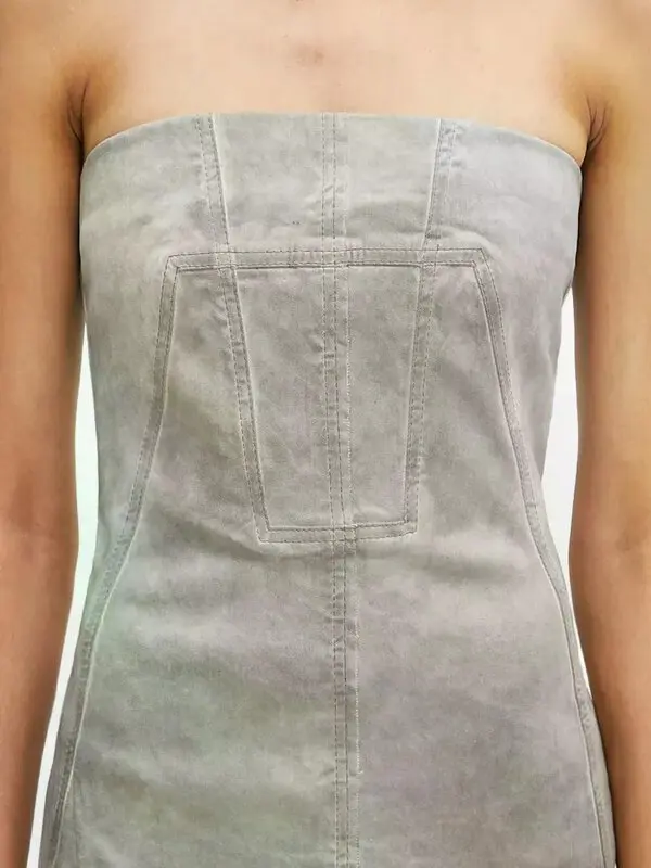 Rick Owens Seam-detail Midi Dress - Grey