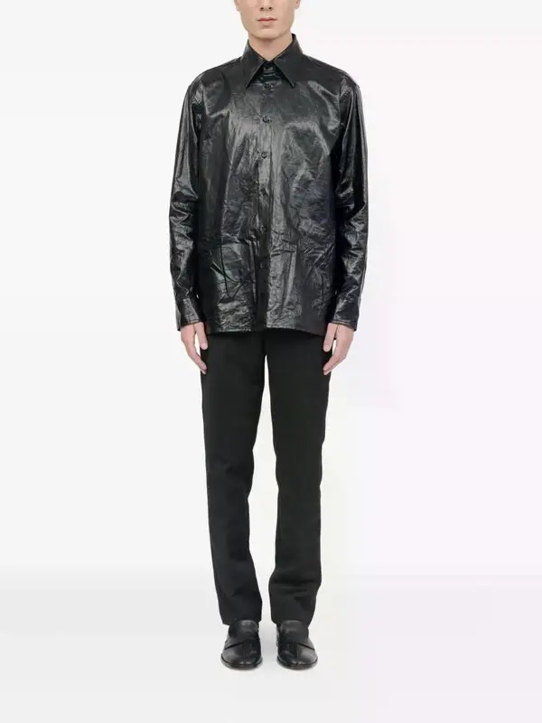 MAISON MARGIELA Crinkled-finish Shirt - Black