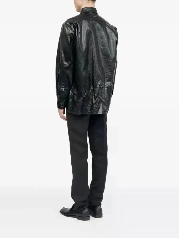 MAISON MARGIELA Crinkled-finish Shirt - Black