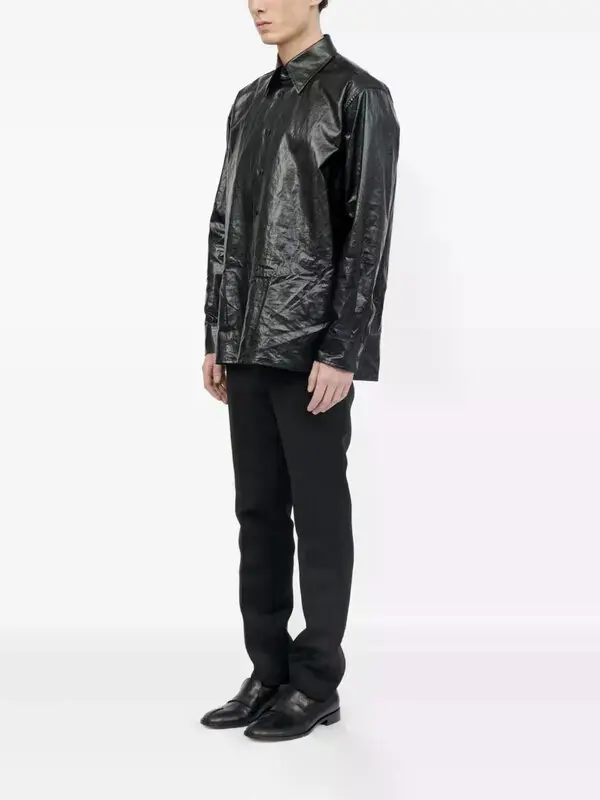 MAISON MARGIELA Crinkled-finish Shirt - Black
