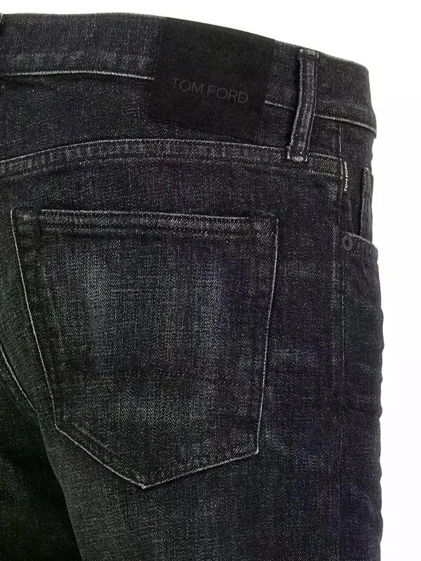 TOM FORD Stonewashed Five-pocket Jeans