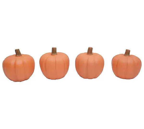 C&F HOME Pumpkin Figures Small Orange Matte S Et Of 4 - One-color