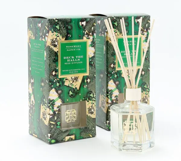 HOMEWORX BY SLATKIN + CO. Set Of 2 Fa La La La Reed Diffusers - One-color