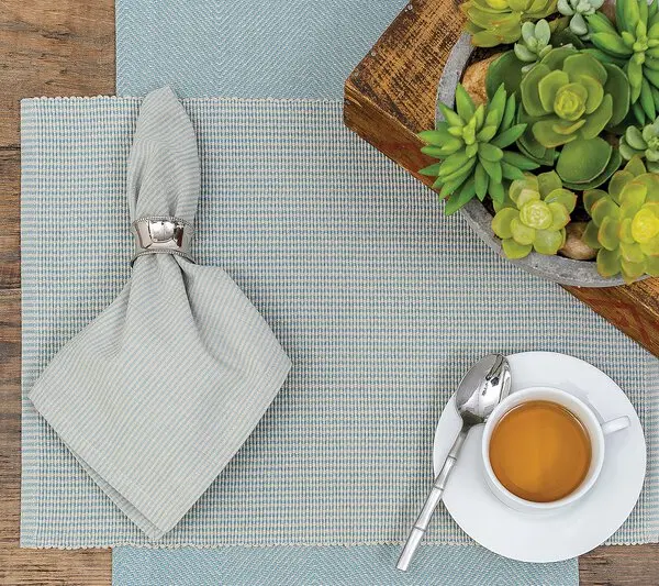 C&F HOME Herringbone Aegean Table Runner