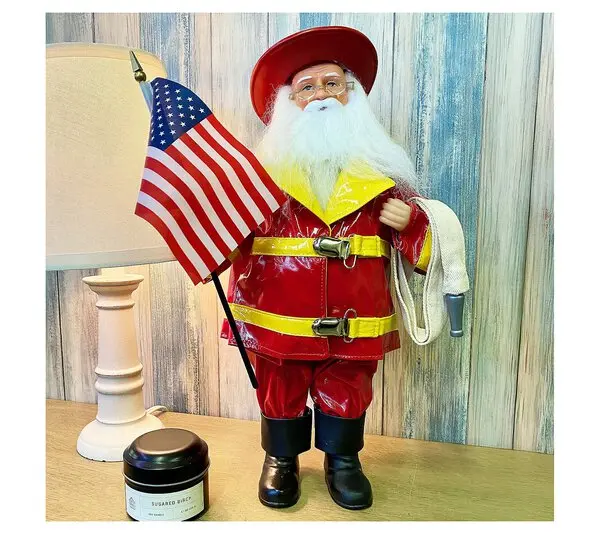 SANTA'S WORKSHOP 12' Fireman Claus