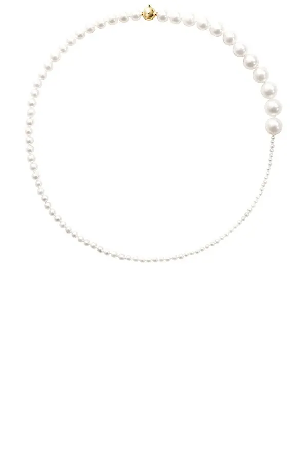 Sophie Bille Brahe Peggy Pearl Necklace - 14k Recycled Yellow Gold & Freshwater Pe