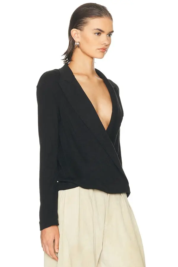 R13 Twisted Lapel Top