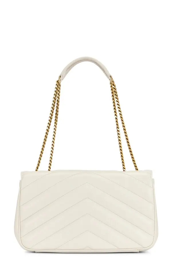 Saint Laurent Medium Loulou Chain Bag - Crema Soft