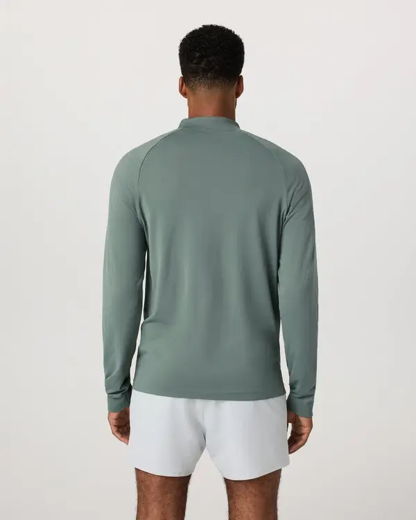 Vuori Clearview Seamless Quarter Zip - Marsh