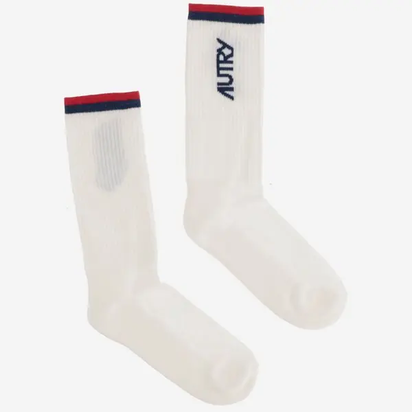 AUTRY Cotton Blend Long Socks - White