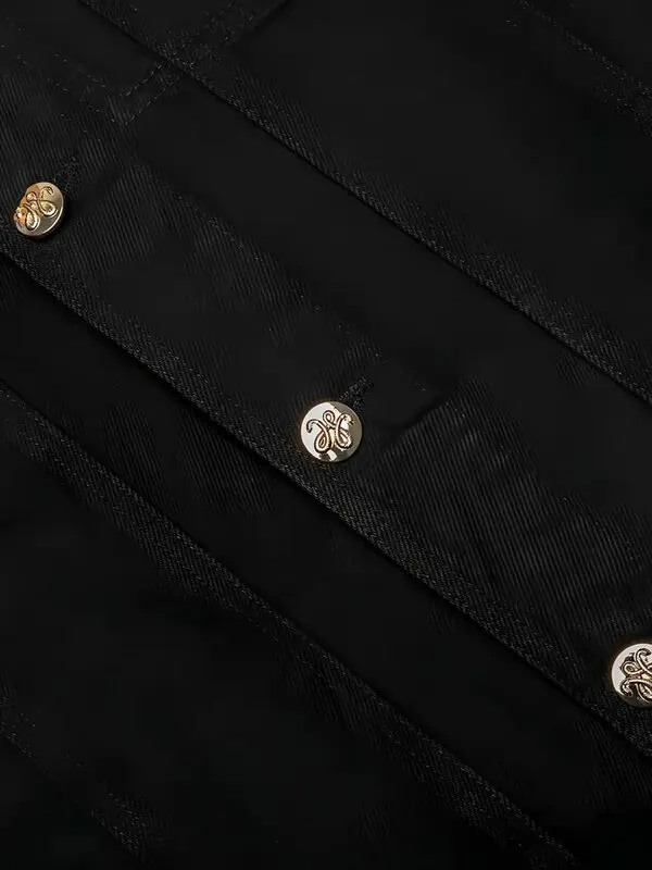 WILLY CHAVARRIA Buttoned Denim Jacket - Black