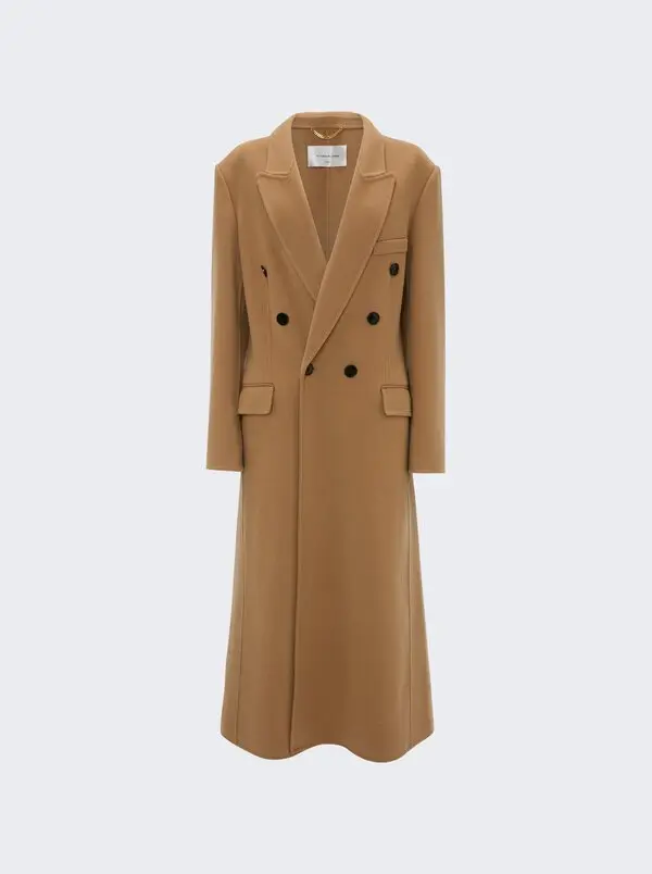 Victoria Beckham Double Faced Overcoat - Camel