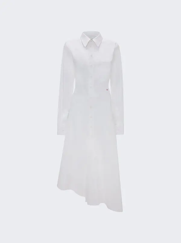 Victoria Beckham Semi-sheer Panelled Shirt Dress - White