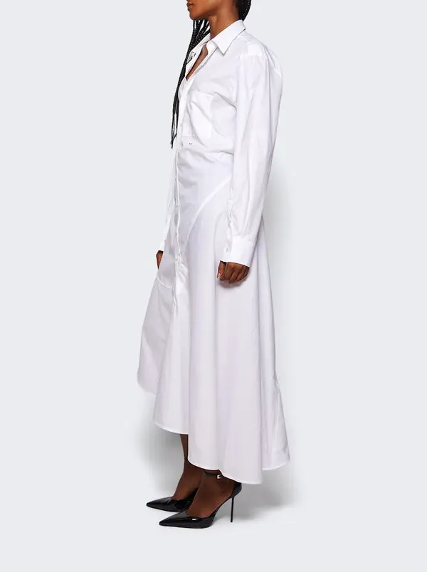 Victoria Beckham Semi-sheer Panelled Shirt Dress