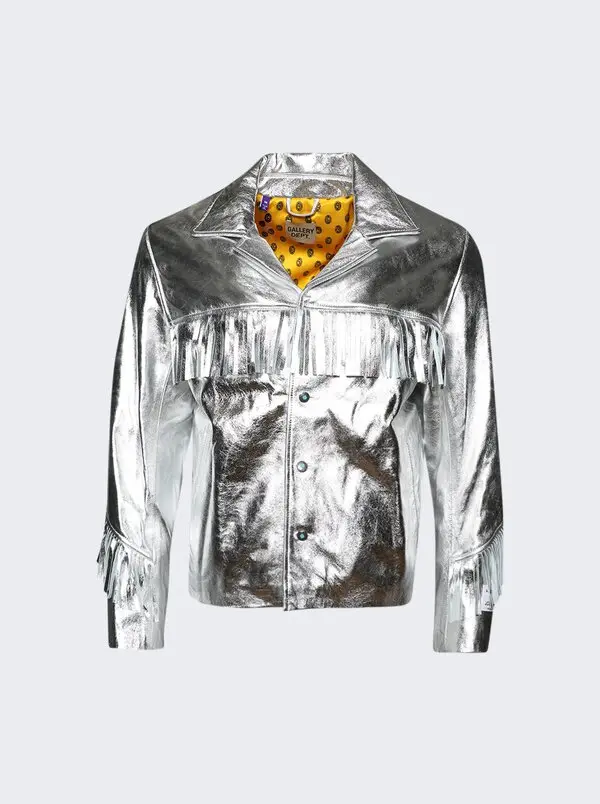 GALLERY DEPT. Orlando Fringe Leather Jacket - Silver