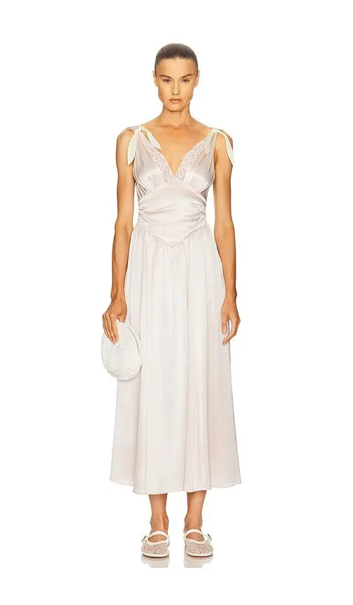 HELSA The Silk Celeste Dress - Blush