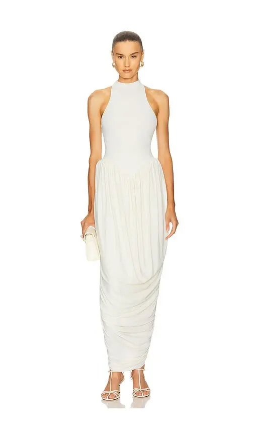 HELSA The Duchess Jersey Dress - Ivory