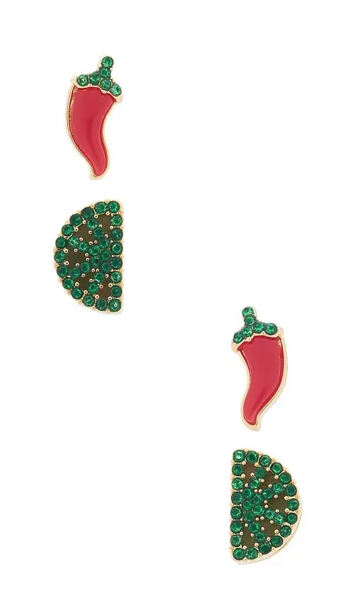 Baublebar Chili Lime Earring Set - Green