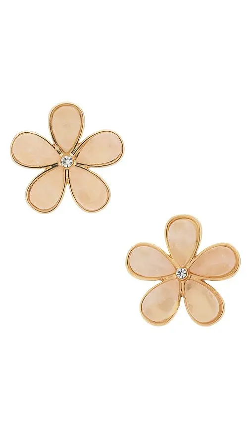 Baublebar Resin Flower Stud Earrings - Blush