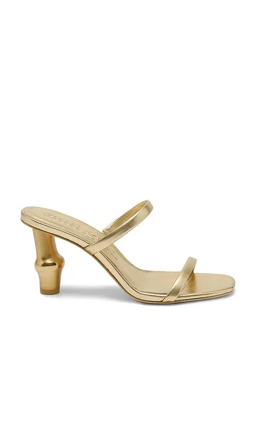 Cult Gaia Metallic Gold Bambu Heeled Sandals