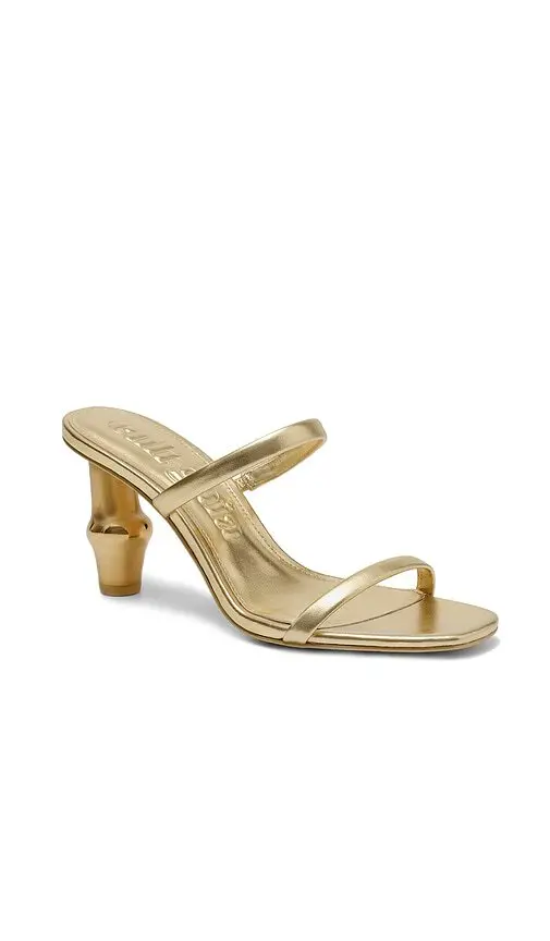 Cult Gaia Metallic Gold Bambu Heeled Sandals
