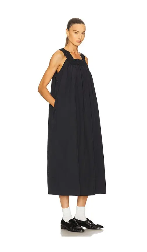 HELSA Midi Dress With Lace Detail - Black