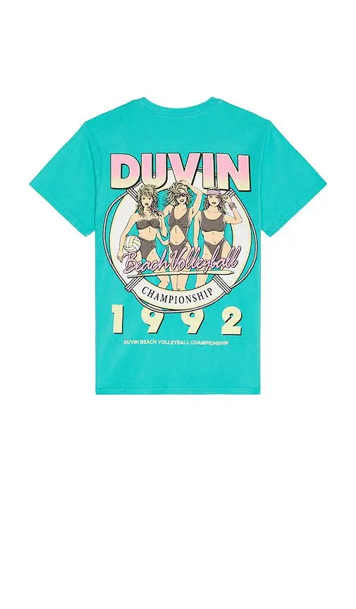 DUVIN DESIGN Beach Volley Tee In Teal