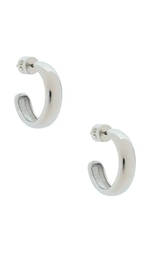 Jenny Bird Staple Hoops Small Earrings - Platinum