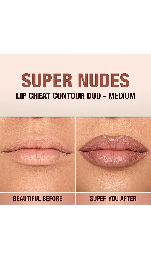 Charlotte Tilbury Supernudes Lip Cheat Long-lasting Waterproof Lip Liner Duo - Medium