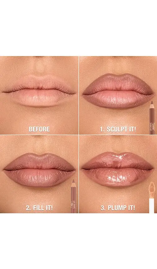 Charlotte Tilbury Supernudes Lip Cheat Long-lasting Waterproof Lip Liner Duo - Medium