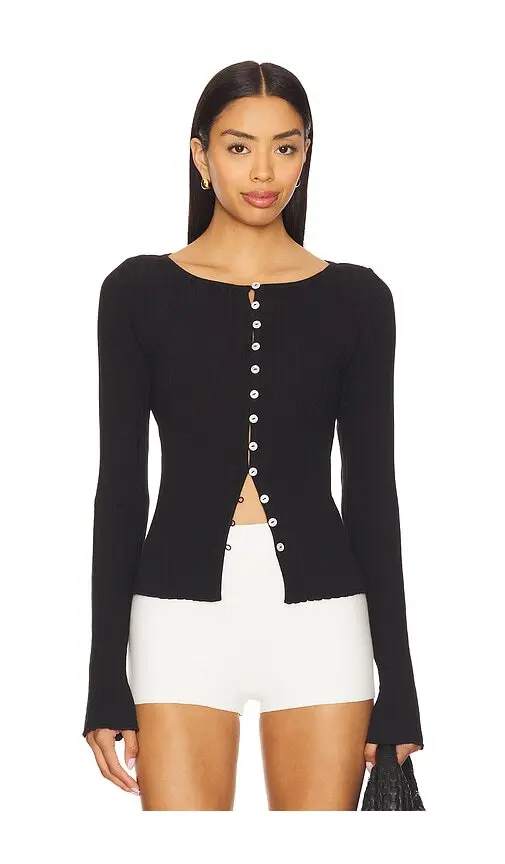 Free People Tilly Long Sleeve Top - Black