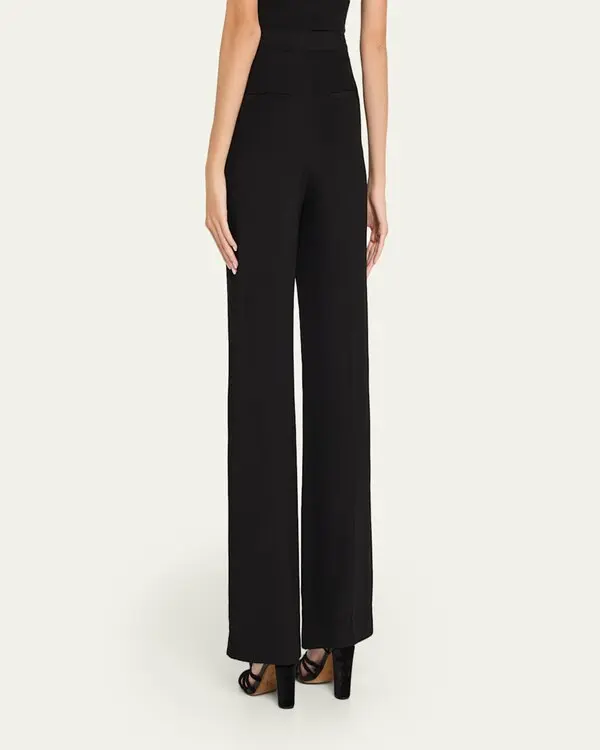 Ulla Johnson Ollie Mid-rise Straight Leg Pants - Noir