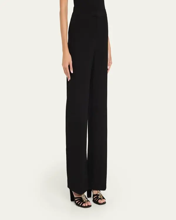 Ulla Johnson Ollie Mid-rise Straight Leg Pants - Noir