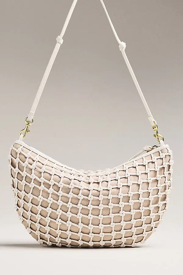 Clare V. Lune Knot Woven Shoulder Bag