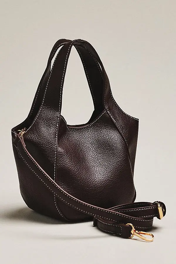 Anthropologie Sonia Mini Slouchy Tote Bag - Chocolate