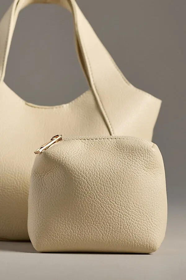 Anthropologie Sonia Mini Slouchy Tote Bag - Cream