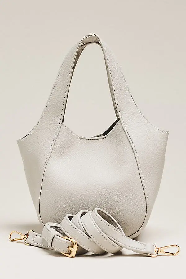 Anthropologie Sonia Mini Slouchy Tote Bag - Light Grey