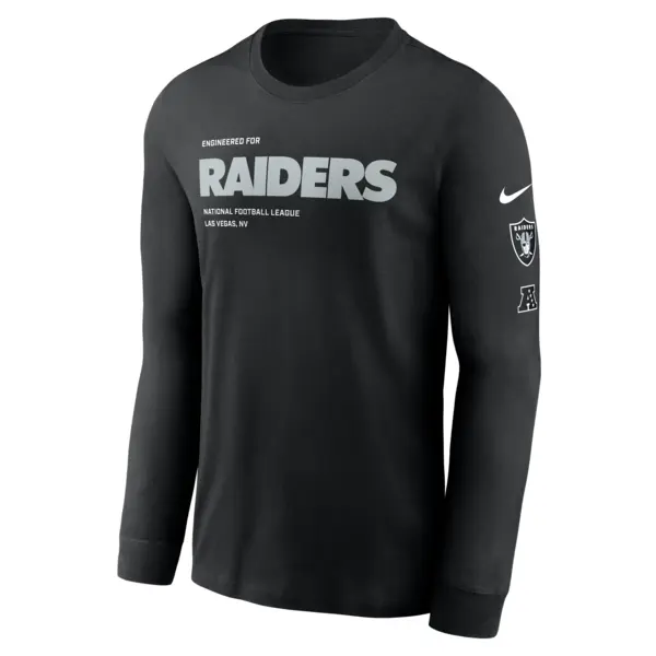 Nike Las Vegas Raiders Play To Win Essential Nfl Long-sleeve T-shirt - Black