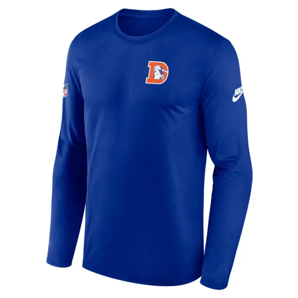 Nike Denver Broncos Alt Legend Small Logo Dri-fit Nfl Long-sleeve T-shirt - Blue