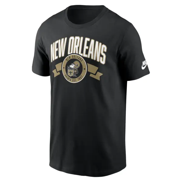 Nike New Orleans Saints Rewind Front And Back Hit Essential Nfl T-shirt - Black