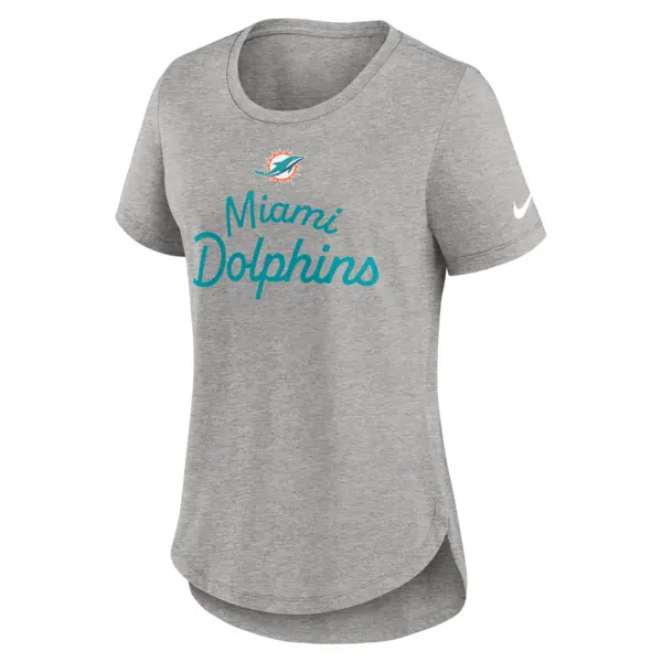 Nike Miami Dolphins Script Nfl T-shirt - Grey