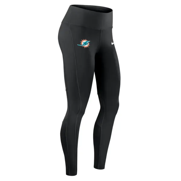 Nike Miami Dolphins Epic Fast Dri-fit Nfl Leggings - Black
