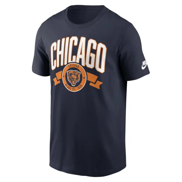 Nike Chicago Bears Rewind Front And Back Hit Essential Nfl T-shirt - Blue