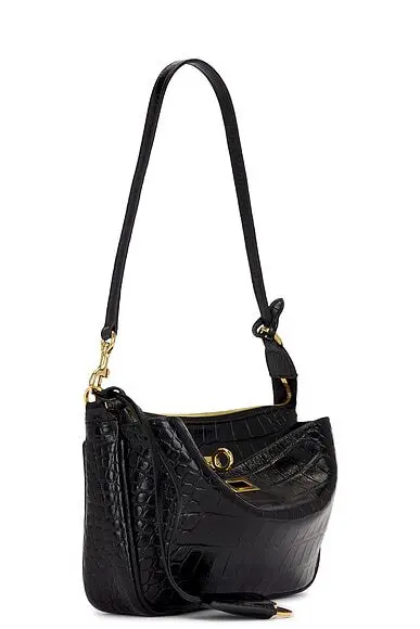 Balenciaga Rodeo Sling Embossed Croc Pochette Bag